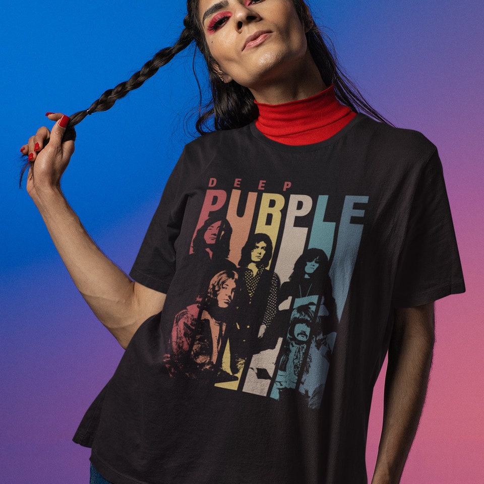 Deep Purple English Rock Band Vintage T-Shirt, Deep Purple Fans Club ...