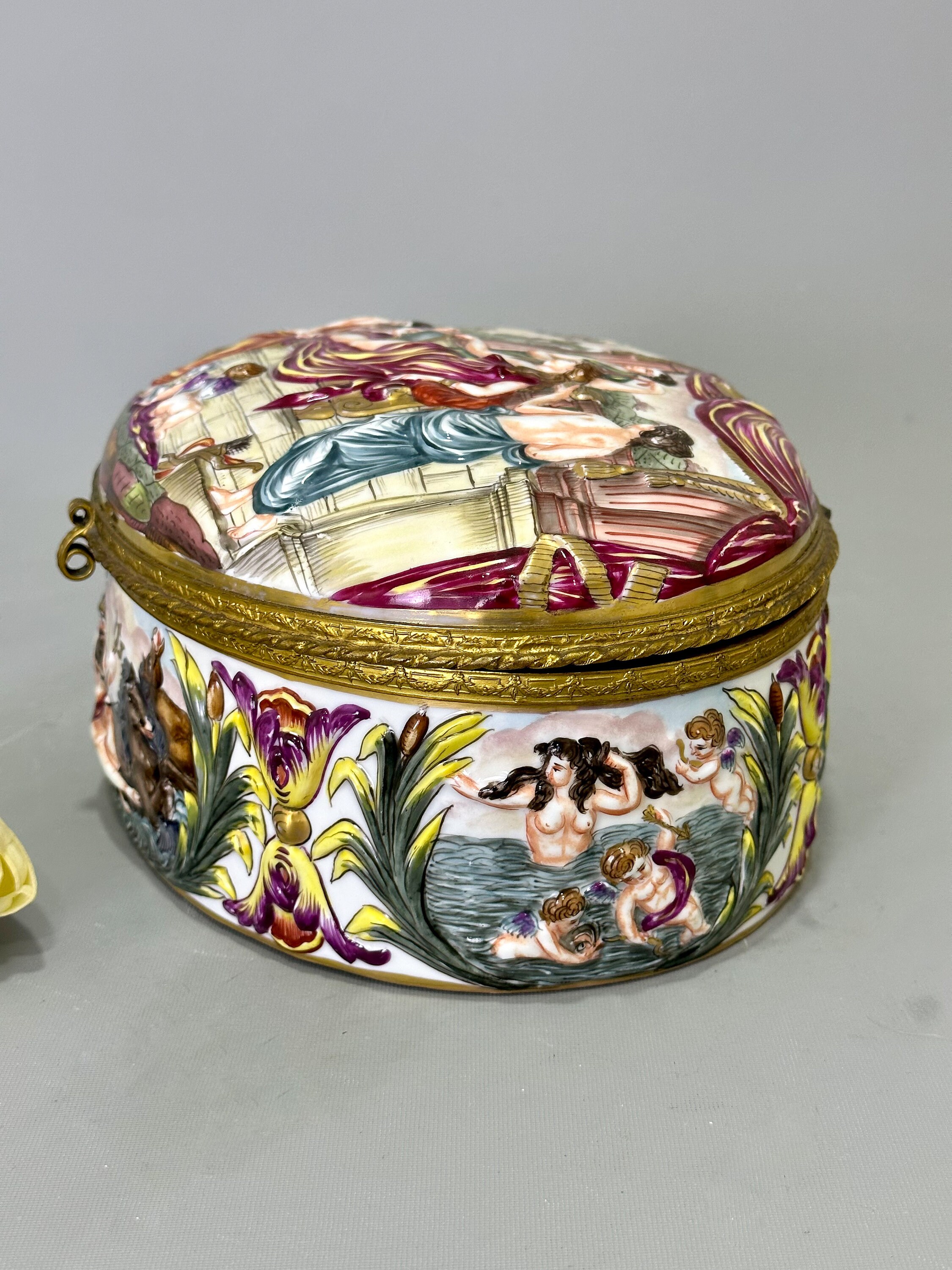 Antique Capodimonte Large Jewelry Box - Etsy