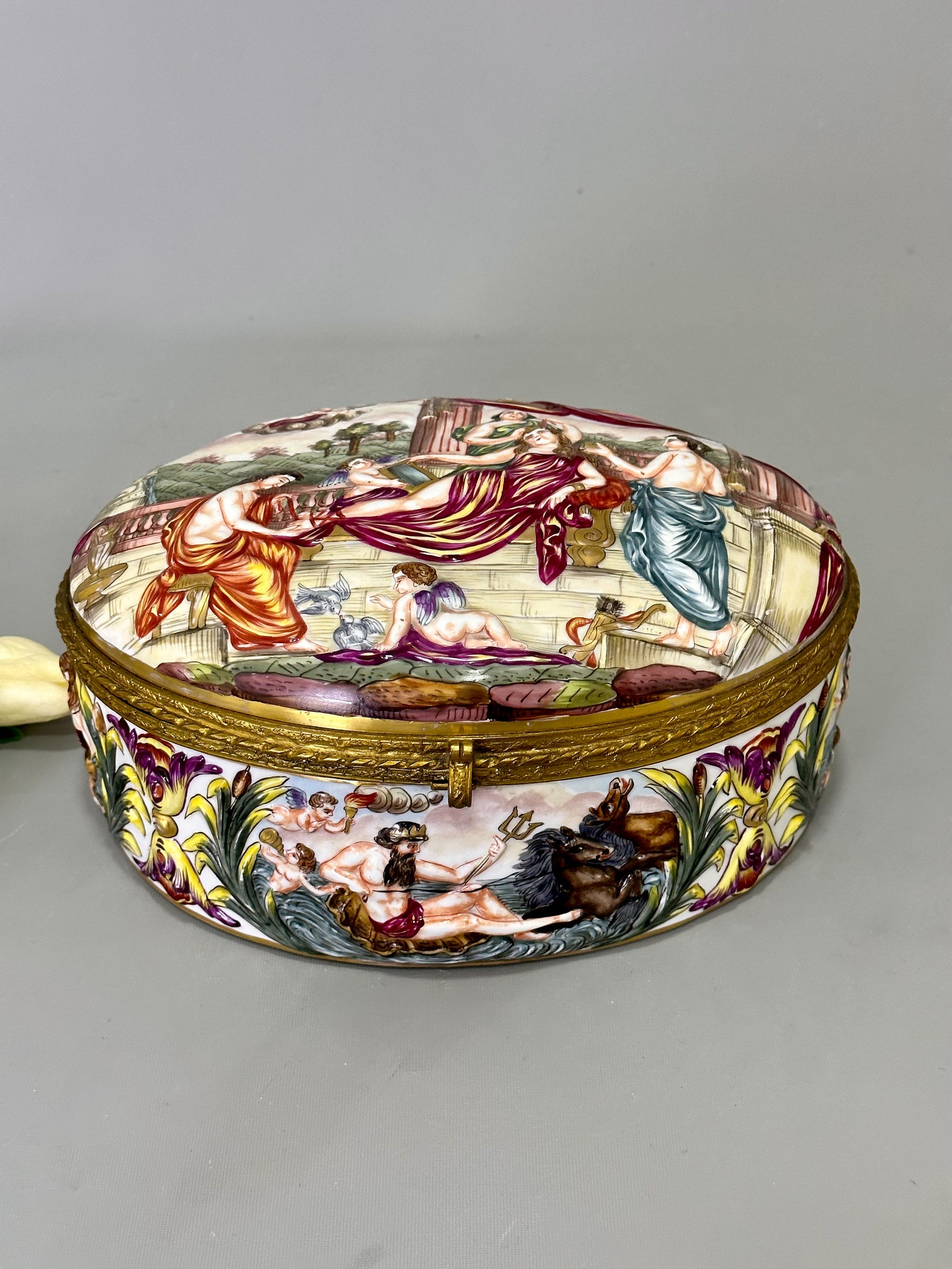 Antique Capodimonte Large Jewelry Box - Etsy