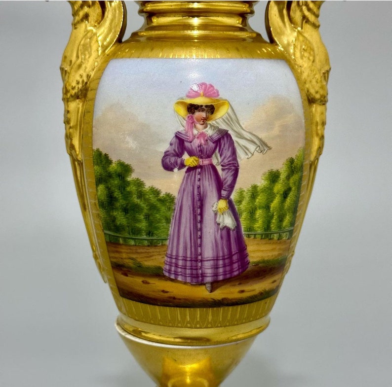 Pair of Hand Painted French Vases - Etsy