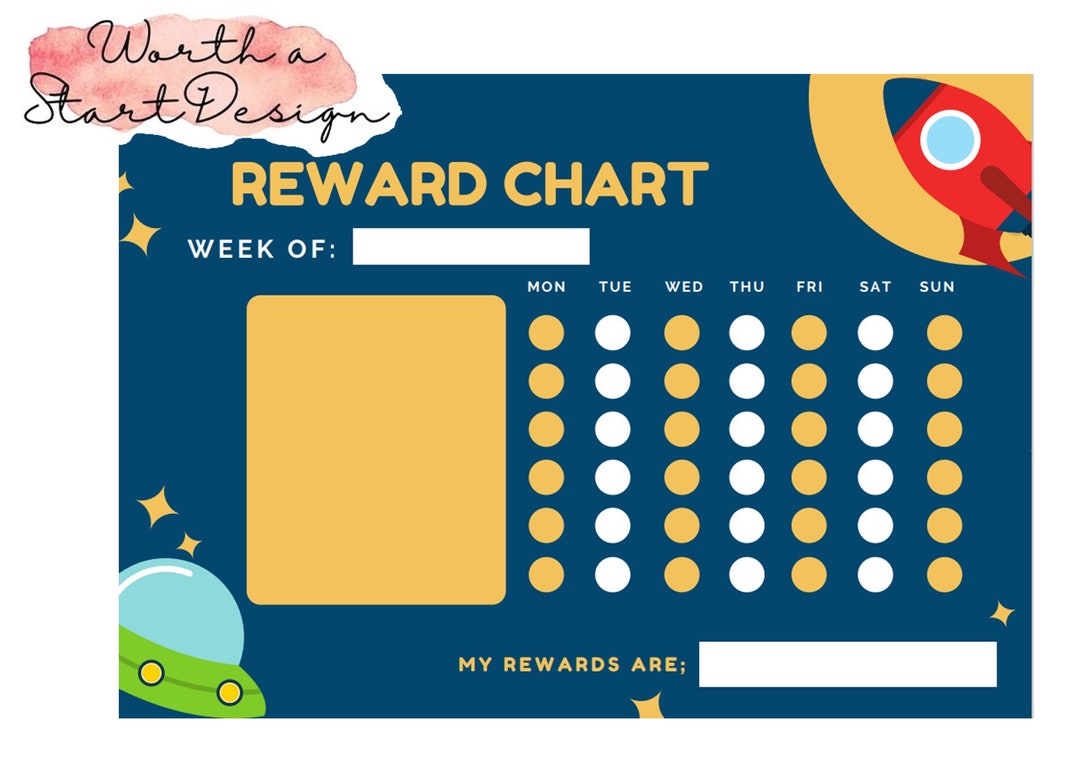 Customisable Rocket Reward Chart - Etsy