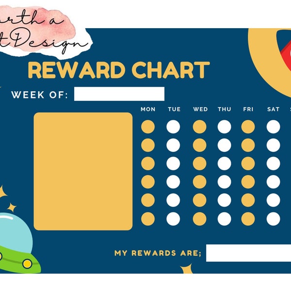 Rocket Reward Chart - Etsy UK