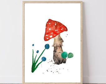 Toadstool Printable - Etsy