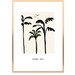 Palm Tree Art Print Black and White Palm Tree Wall Art Minimalist Beach ...