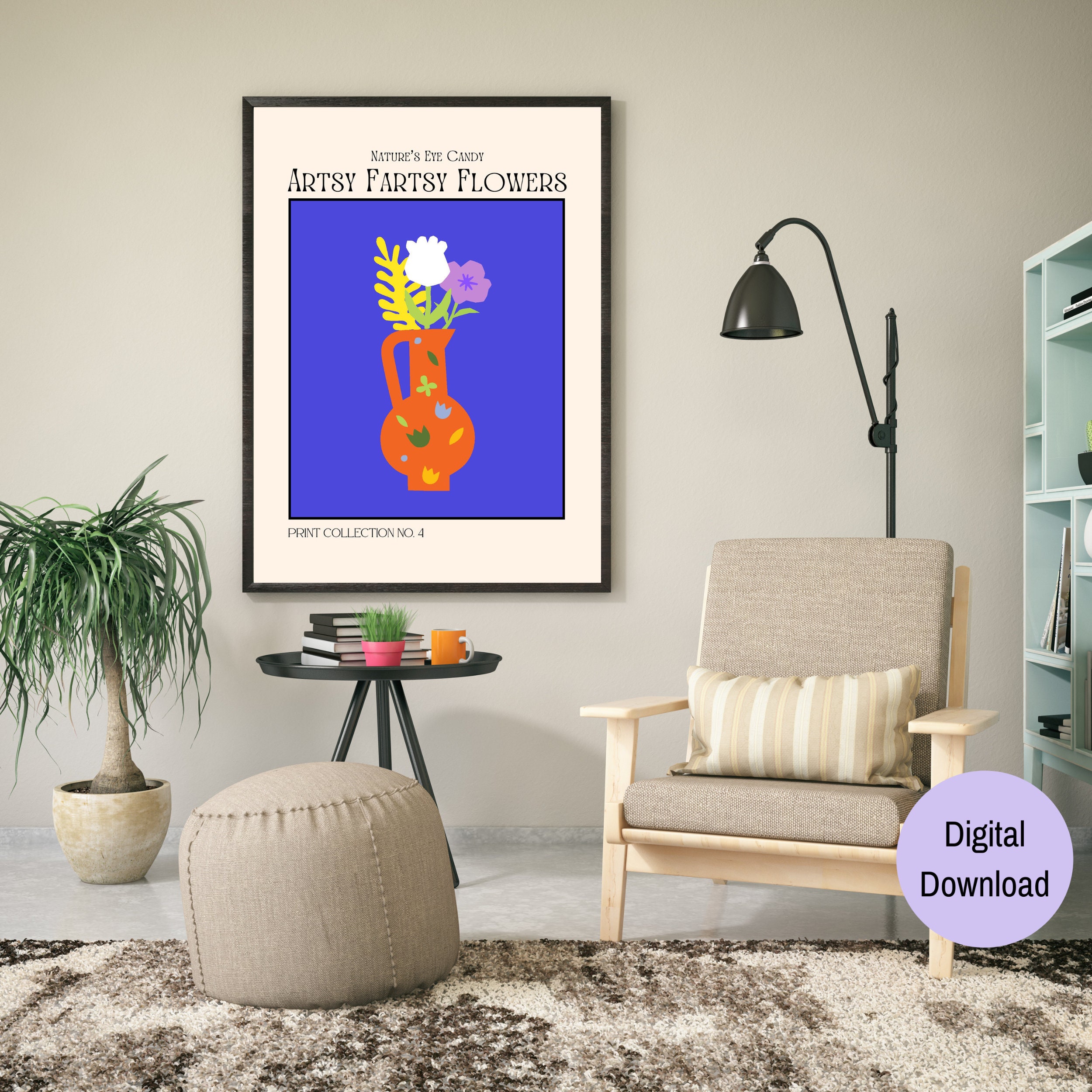 Flower Wall Art, Botanical Wall Art, Floral Poster, Living Room Wall ...