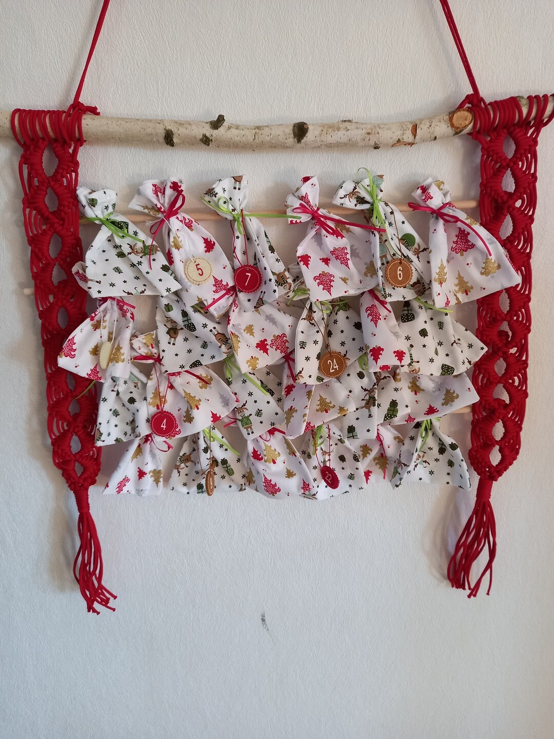 Advent Calendar Christmas Calendar Macrame Technique - Etsy