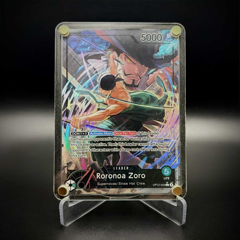 Zoro Acrylic Leader Display Case – One Piece TCG Tournament Card Loader ...