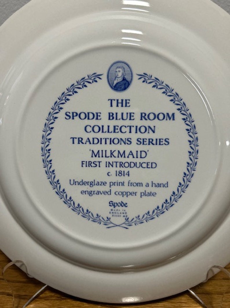 Spode Blue Room Collection Traditions Series Dinner Plate Milkmaid - Etsy