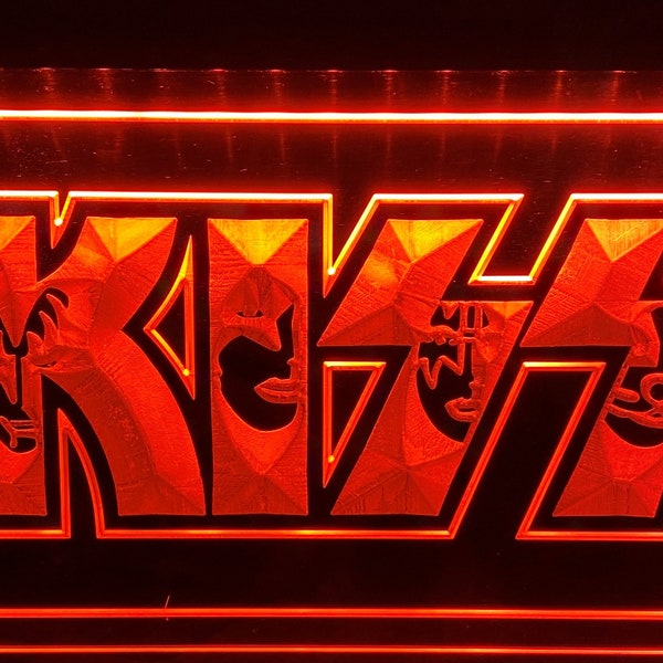 Led Sign Kiss - Etsy