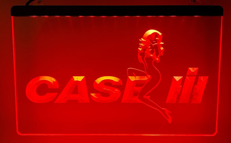 CASE IH LED Edge-lit Super Bright Custom Acrylic Sign 30cmx20cm 12x8 ...