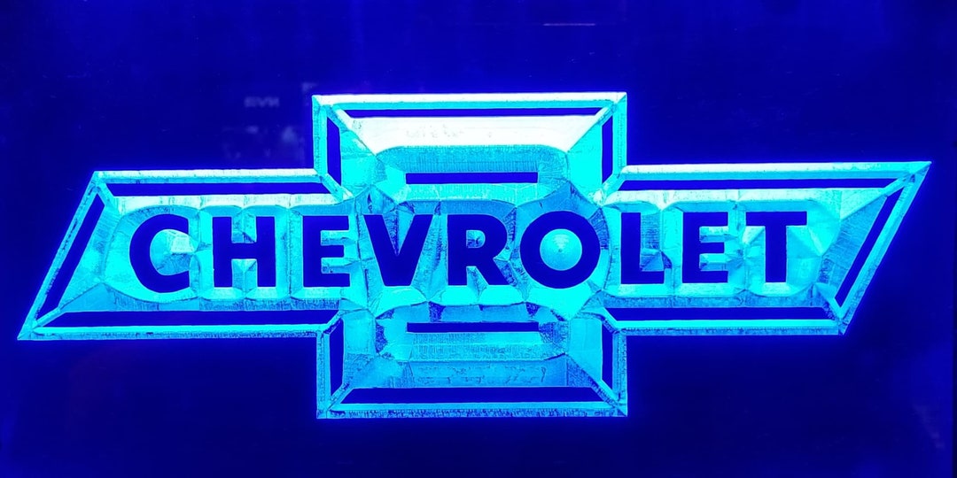 CHEVROLET LED Sign Custom 20cmx30cm Chevy Sign - Etsy