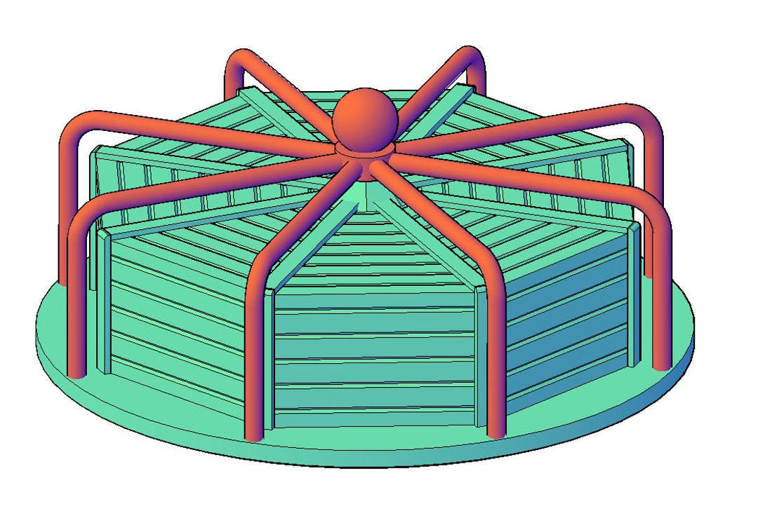 Playground Wooden Roundabout RS-0019-A-76 - Etsy