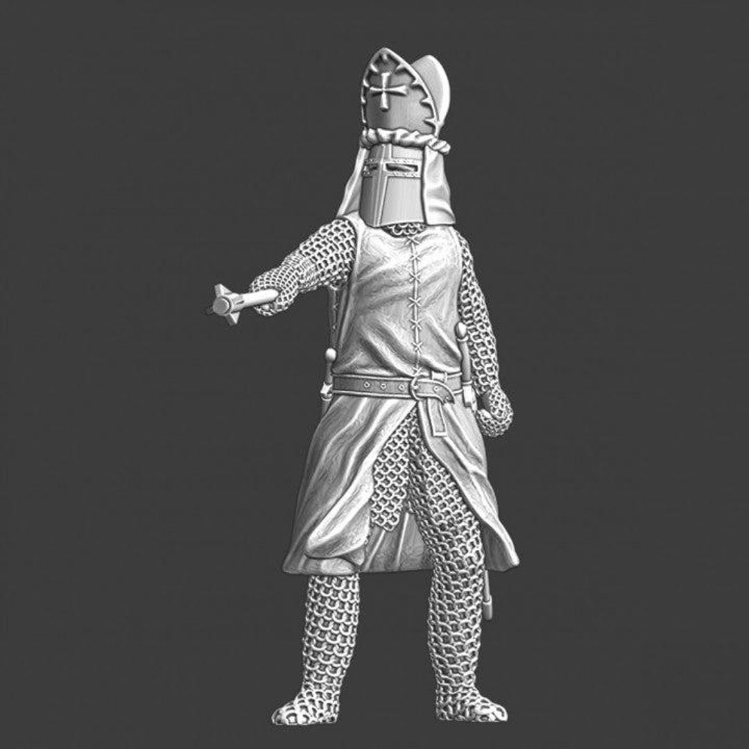 NCM072 Medieval Warrior Bishop Pointing With Mace - Etsy