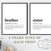 Brother and Sister Definition Wall Art, Brother Sister Quote Decor ...