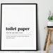 Toilet Paper Definition Printable, Bathroom Printable, Bathroom Quote ...