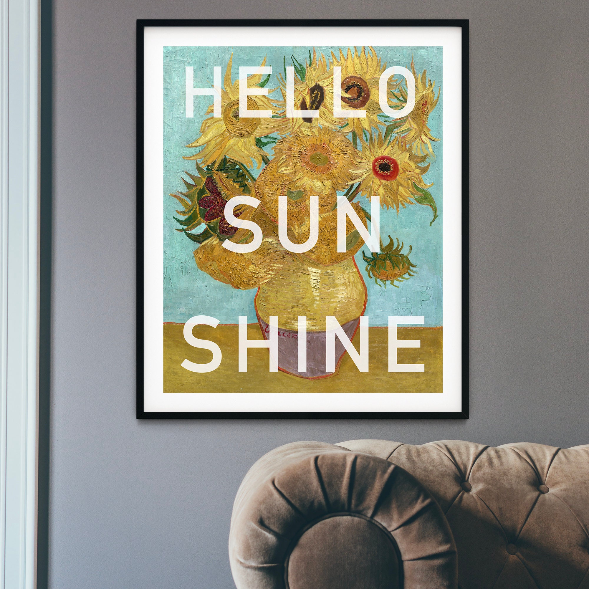 Vincent Van Gogh Sonnenblumen Kunst, Hello Sunshine Zitat, Vintage ...