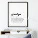 Grandpa Definition Wall Art, Grandpa Quote Decor, Printable Wall Art ...
