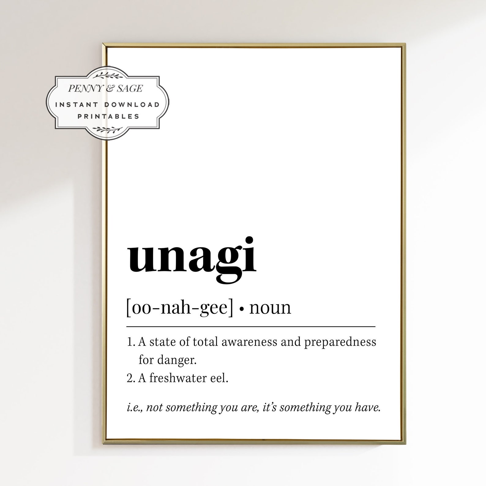 Unagi Definition Print, Friend Quote, Unagi Friends Definition ...