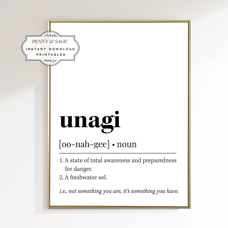 Unagi Definition Print, Friend Quote, Unagi Friends Definition ...