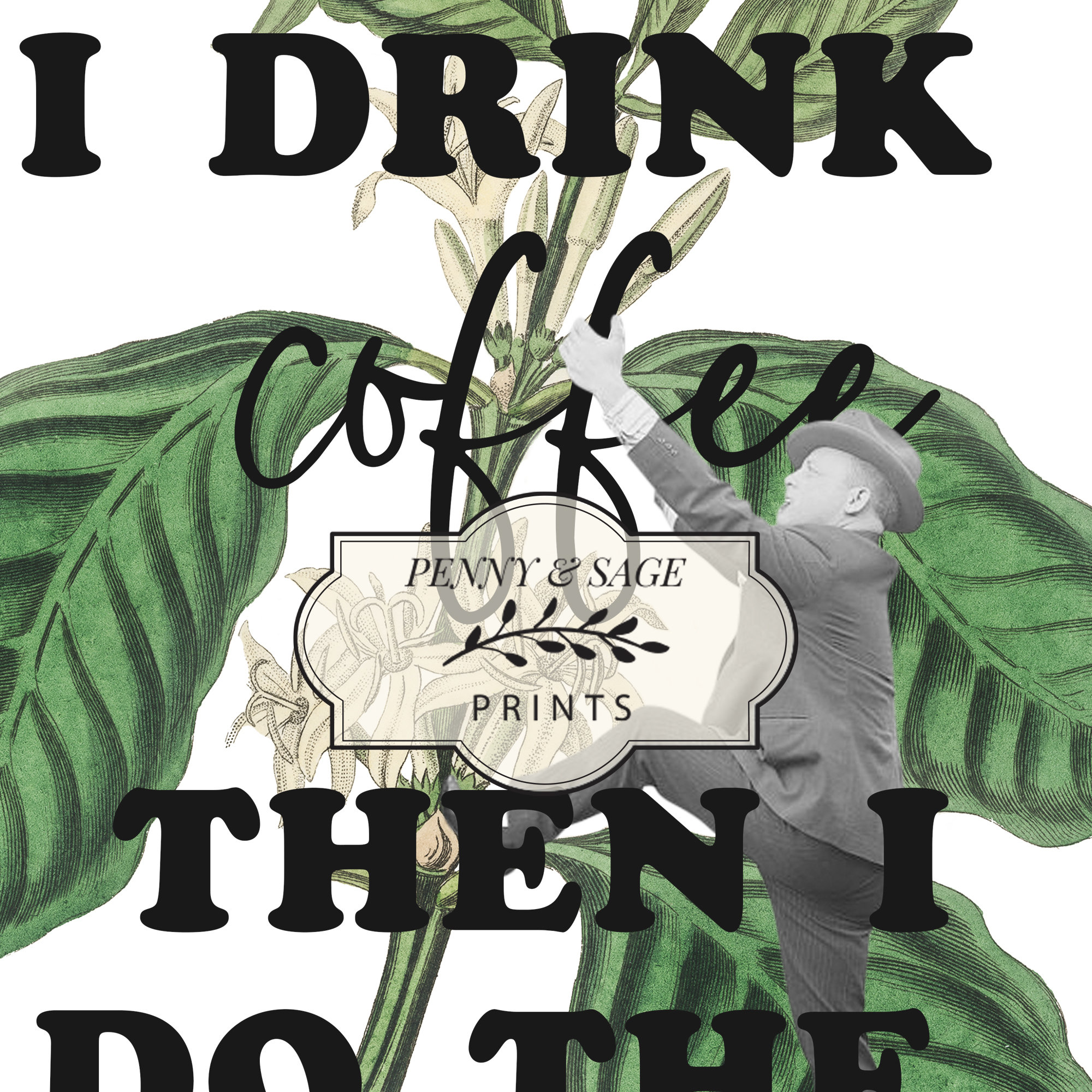 Retro Coffee Print, Kitchen Print, Coffee Shop Decor, Coffee Bar ...