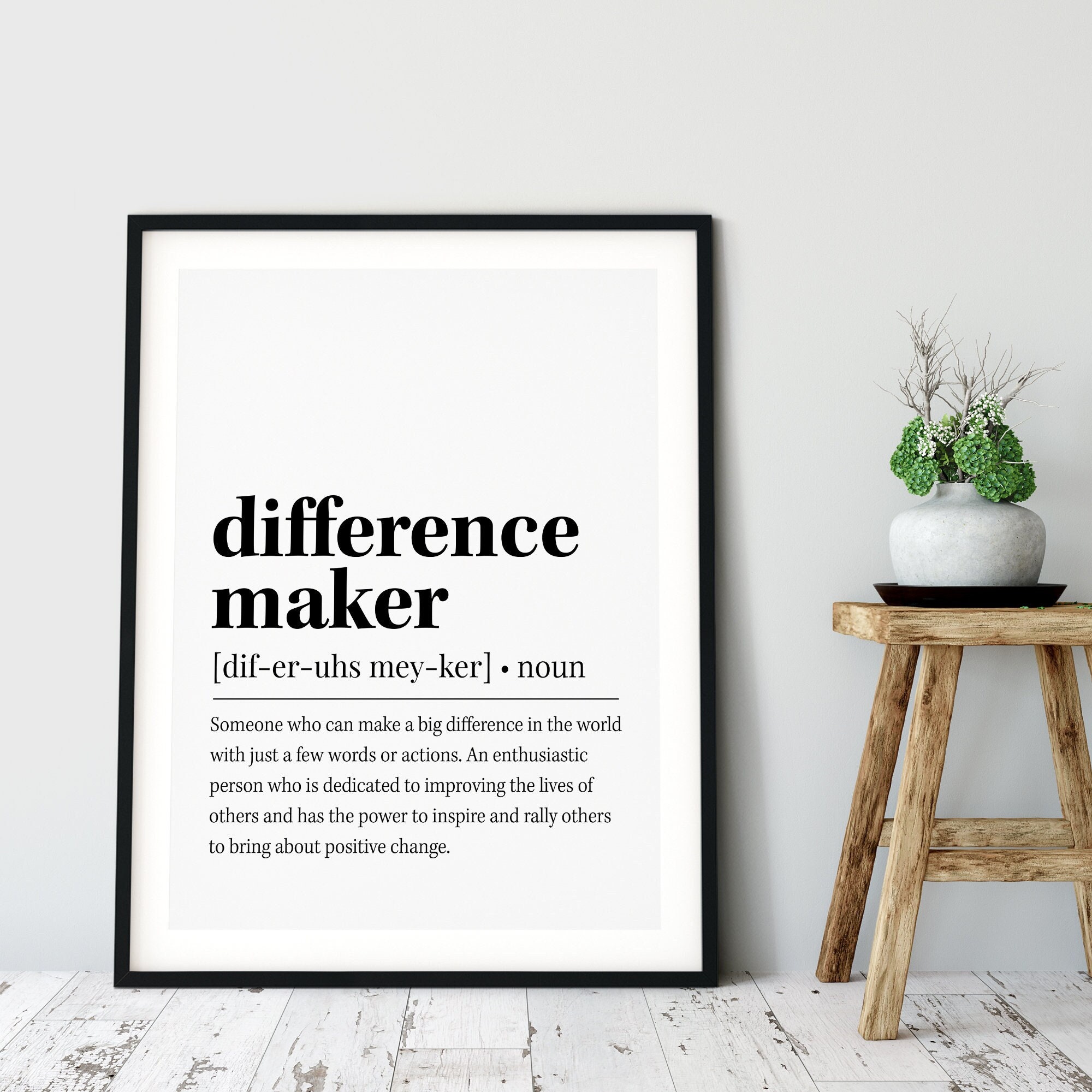 Difference Maker Definition Wall Art, Difference Maker Quote, Best ...