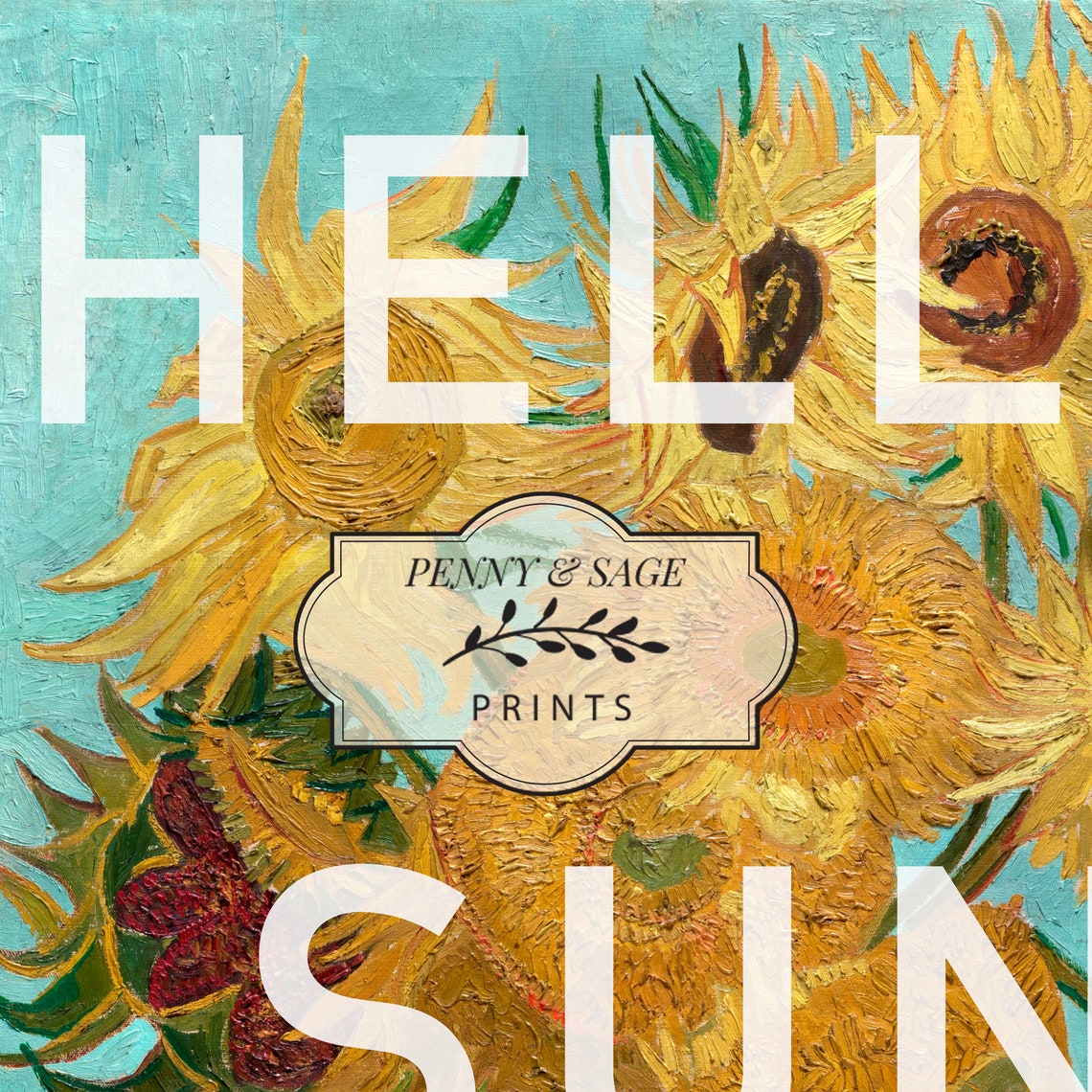 Vincent Van Gogh Sonnenblumen Kunst, Hello Sunshine Zitat, Vintage ...