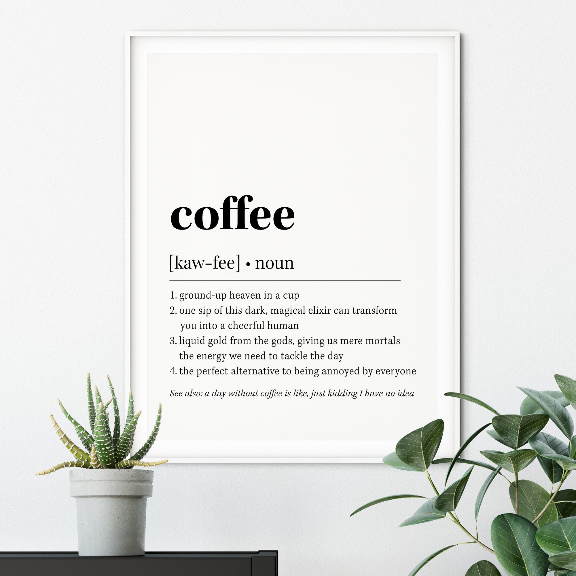 Coffee Definition Print, Coffee Quote Decor, Coffee Bar Sign, PRINTABLE ...