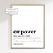 Empower Definition Printable Wall Art, Empower Quote Print, Women ...