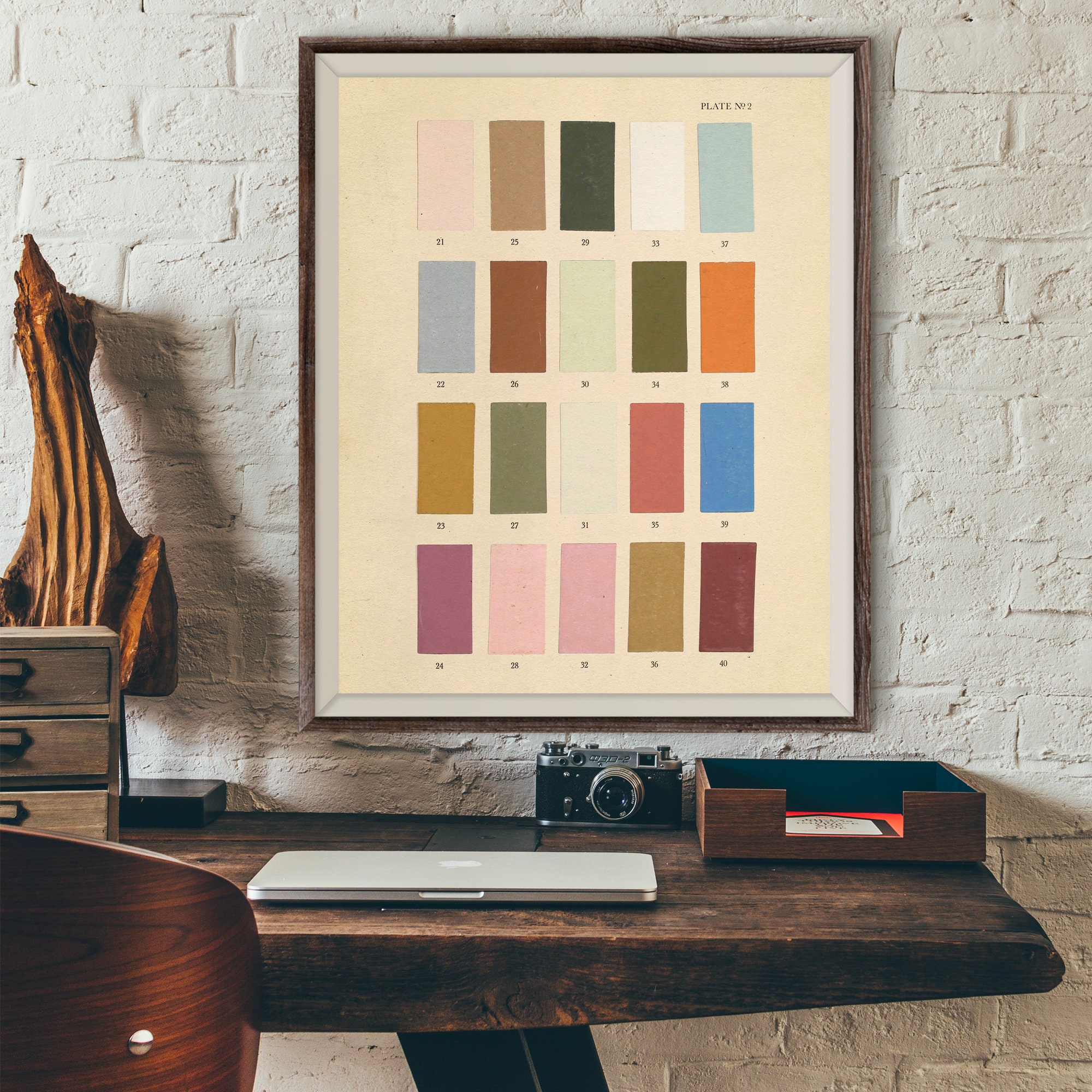 Vintage Paint Swatches - No 2, Vintage Colors Chart, PRINTABLE Wall Art ...