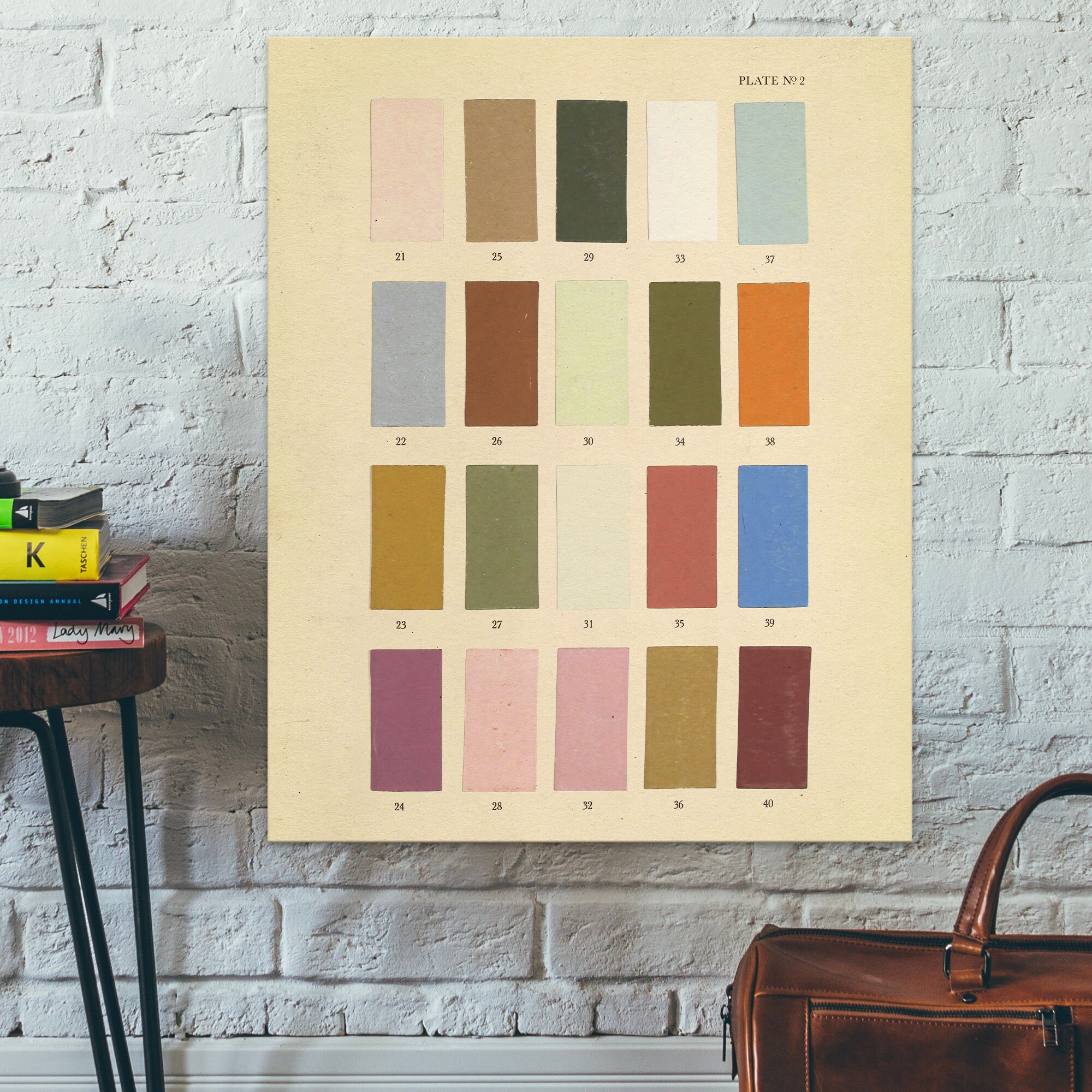 Vintage Paint Swatches No 2, Vintage Colors Chart, PRINTABLE Wall Art ...