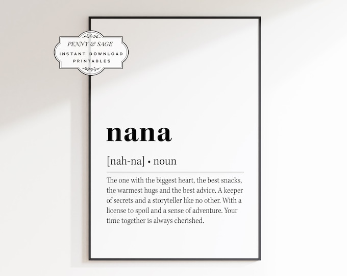 Grandma Definition - Nana Definition Sign - Mothers Day Gift - Grandma ...