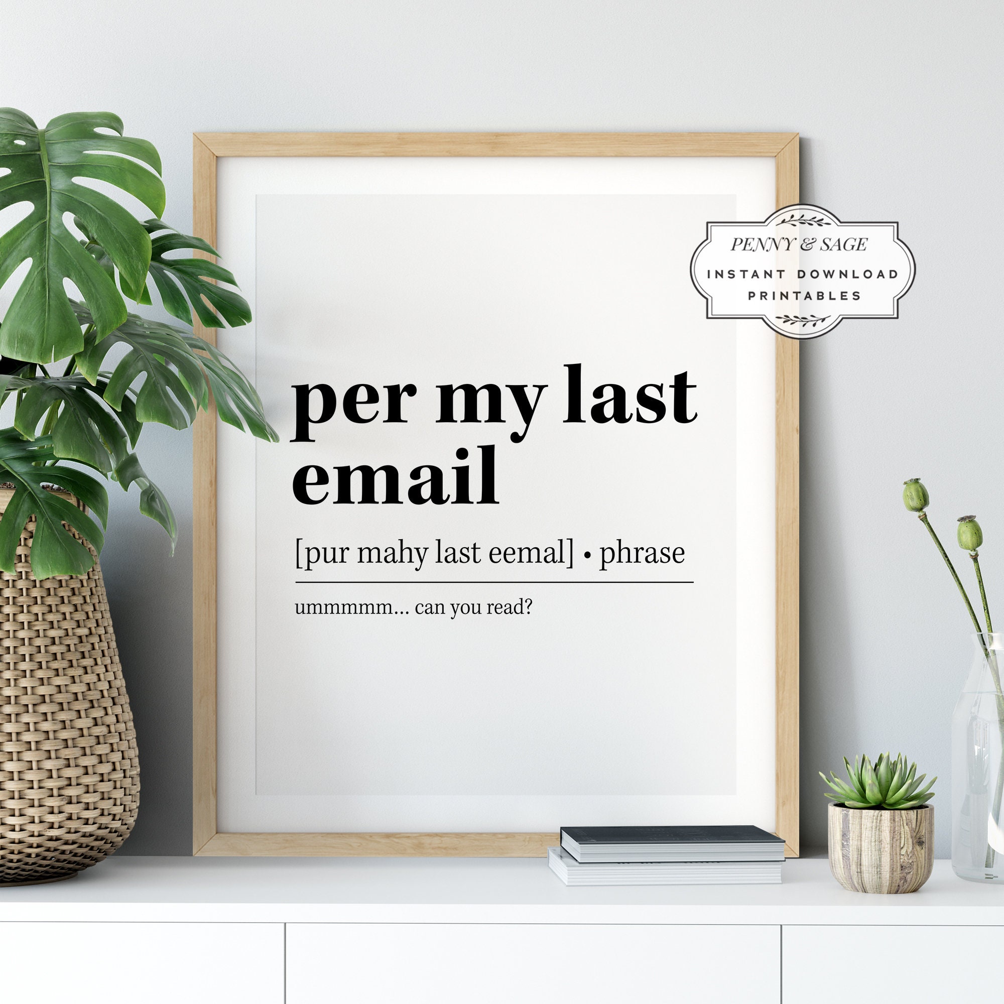 Set of 4 Funny Office Definitions Set, Funny Office Decor, PRINTABLE ...