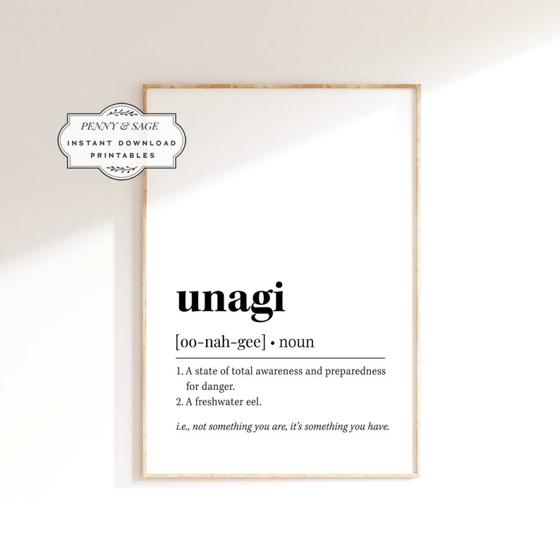Unagi Definition Print, Friend Quote, Unagi Friends Definition ...