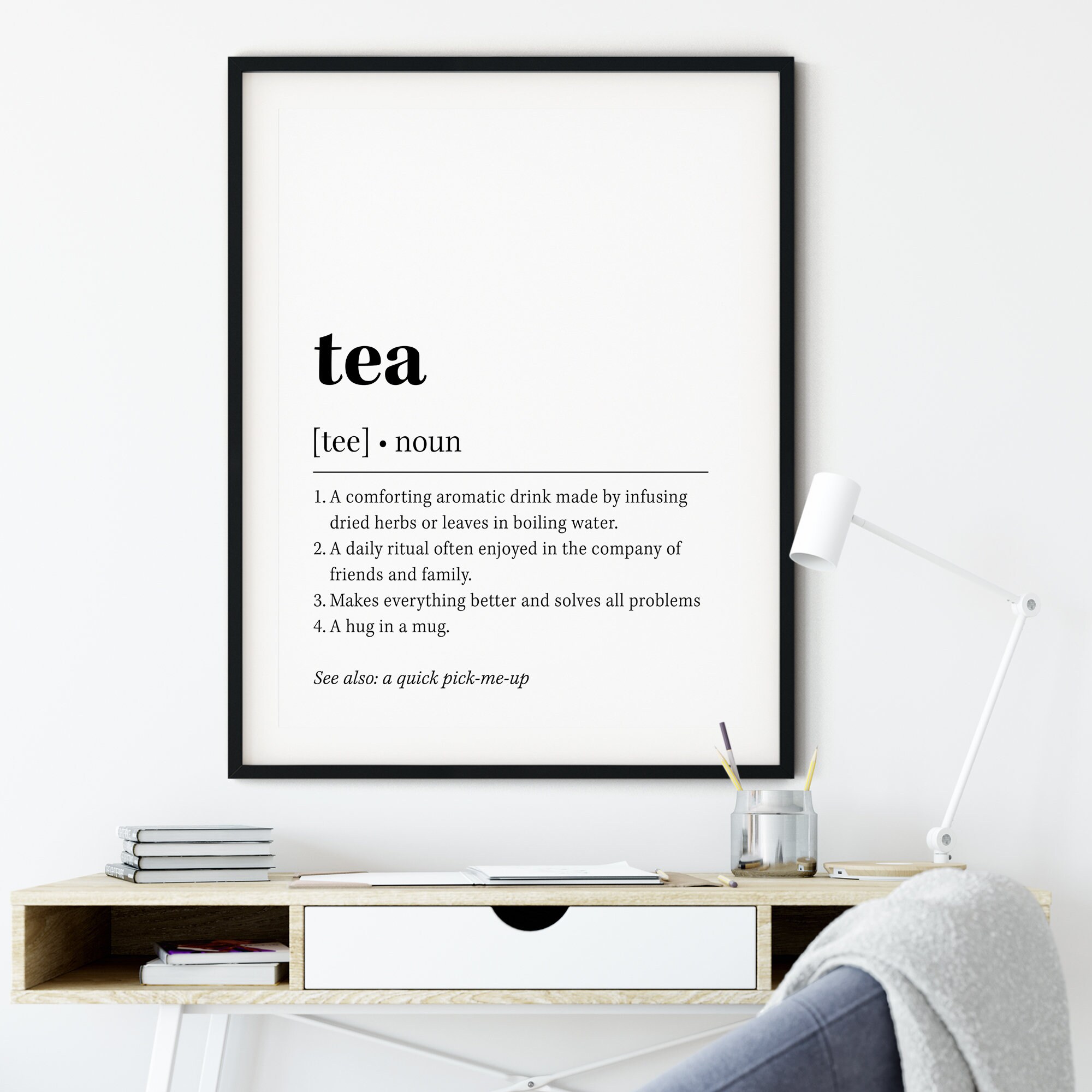Tea Definition Print, Tea Quote Decor, Kitchen Sign, PRINTABLE Art, Tea ...