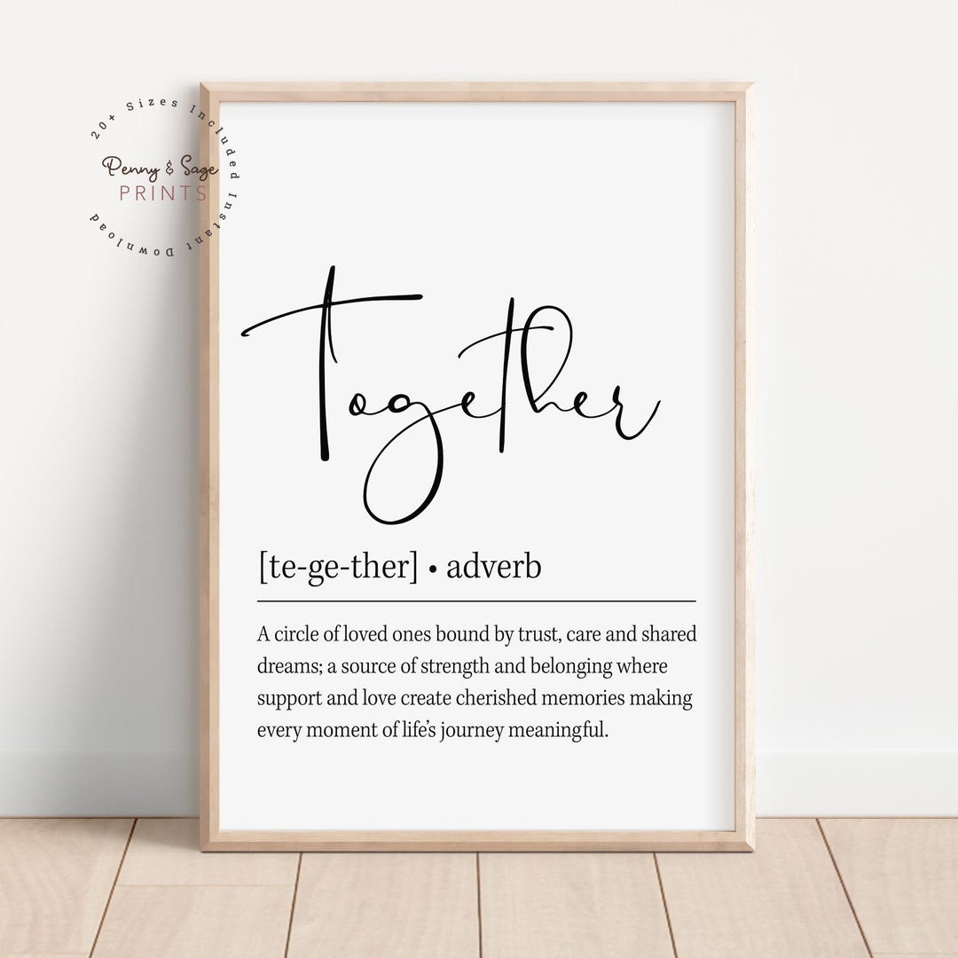Belonging Definition Wall Art, Heartfelt Quote Decor, Positive Quotes ...
