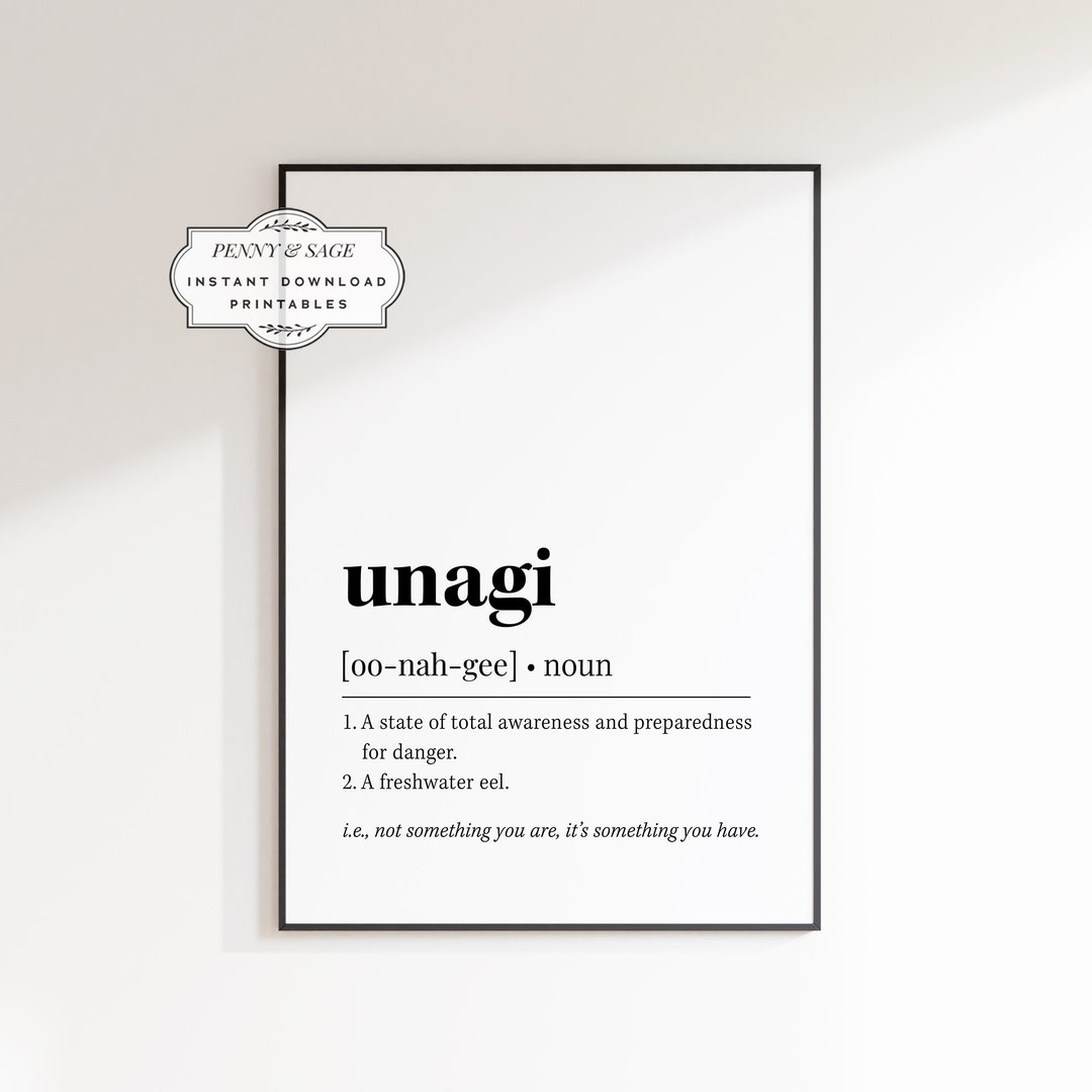 Unagi Definition Print, Friend Quote, Unagi Friends Definition ...