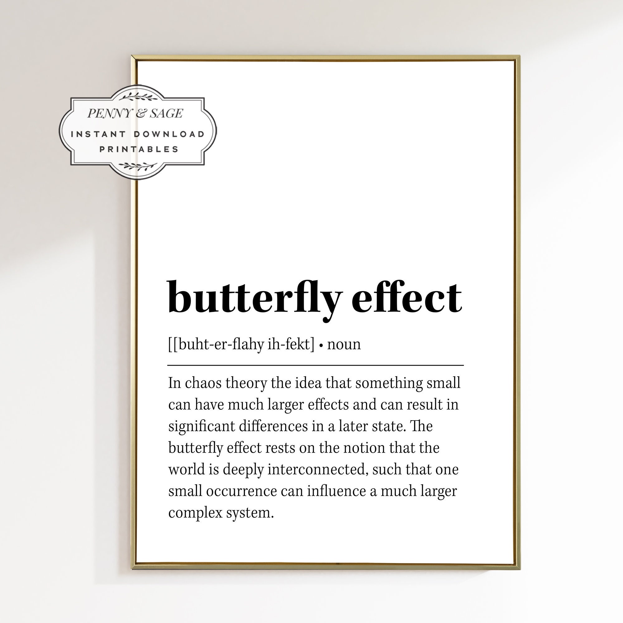 Butterfly Effect Definition, Butterfly Effect Poster, Minimalist Home ...