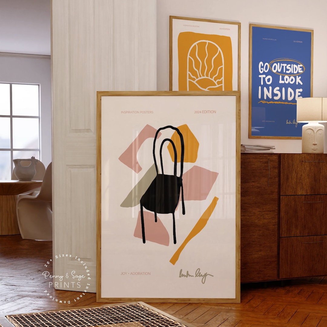 Go Outside to Look Inside Gallery Wall Art Set of 3, Trendy Wall Art ...