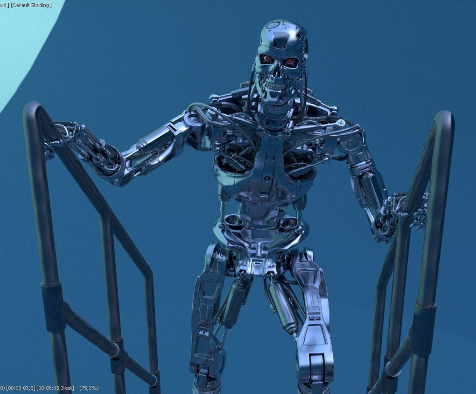 Terminator T800 Figure, 1:6 Scale (35cm/14 Inch), 3D Printed in Resin ...