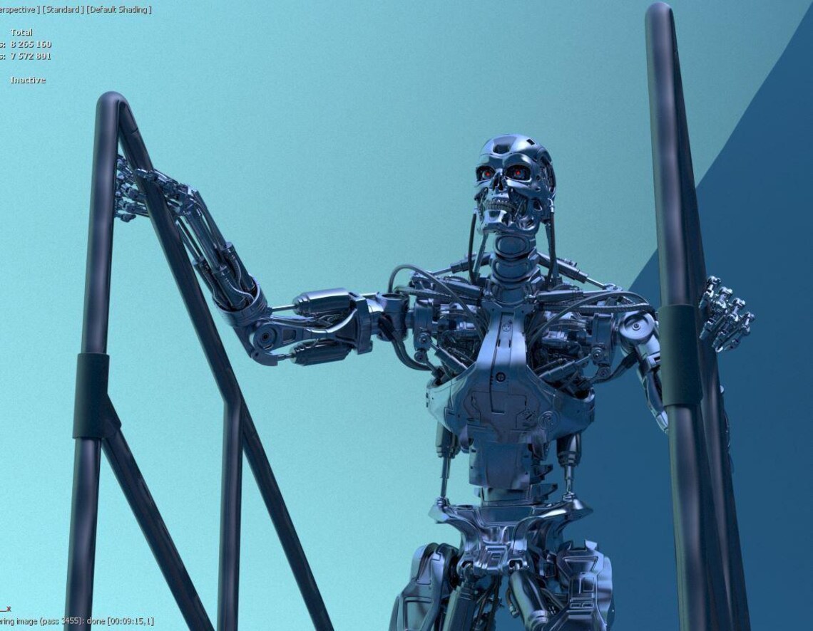 Terminator T800 Figure, 1:6 Scale (35cm/14 Inch), 3D Printed in Resin ...