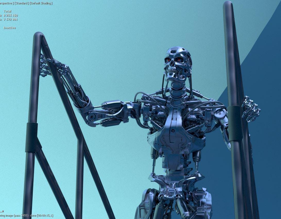 Terminator T800 Figure, 1:6 Scale (35cm/14 Inch), 3D Printed in Resin ...