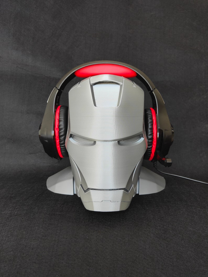 3D Printed Ironman MK II Bust Headphone Stand Marvel Headset Holder ...