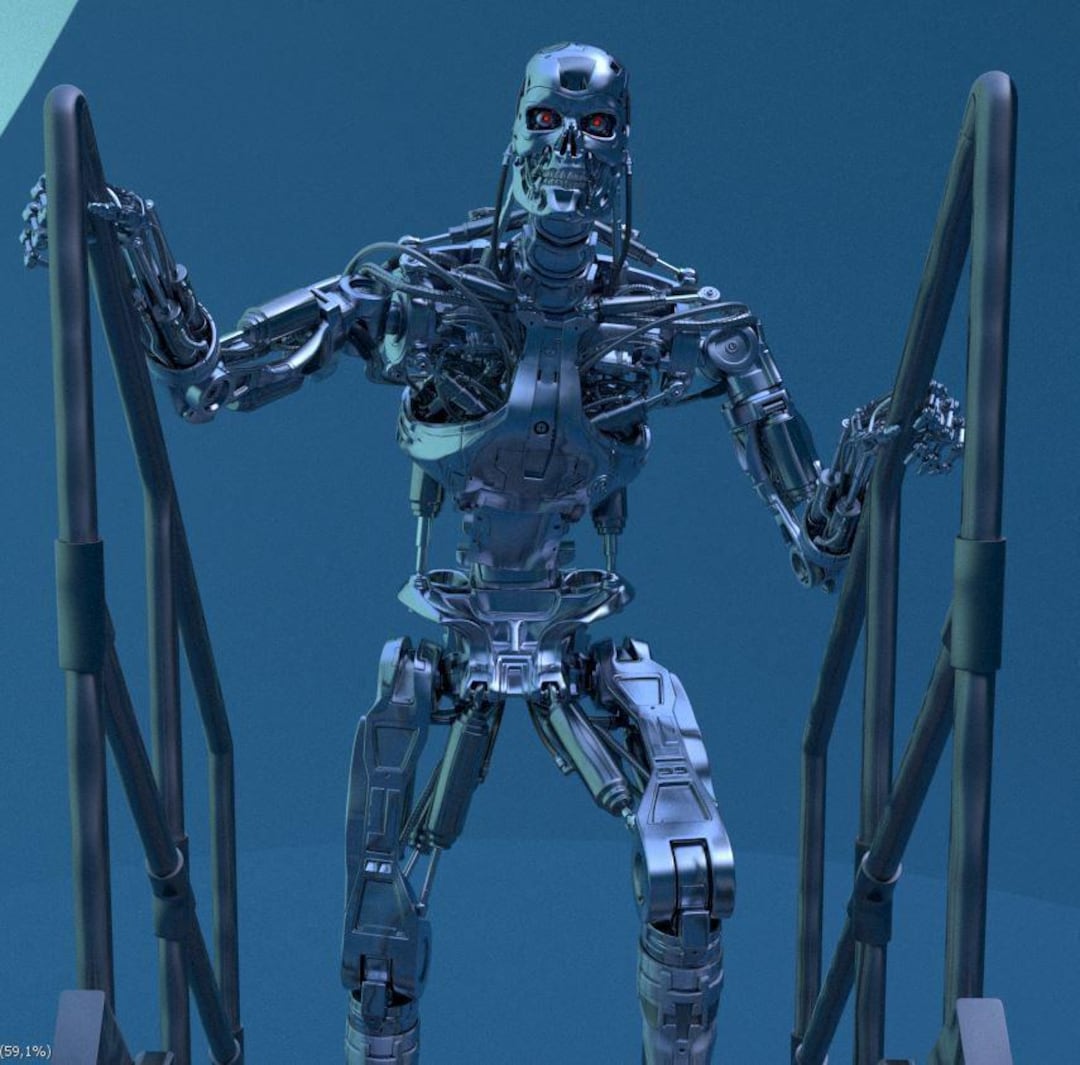 Terminator T800 Figure 1:6 Scale 35cm/ 14 Inch Printed in 3d Resin and ...