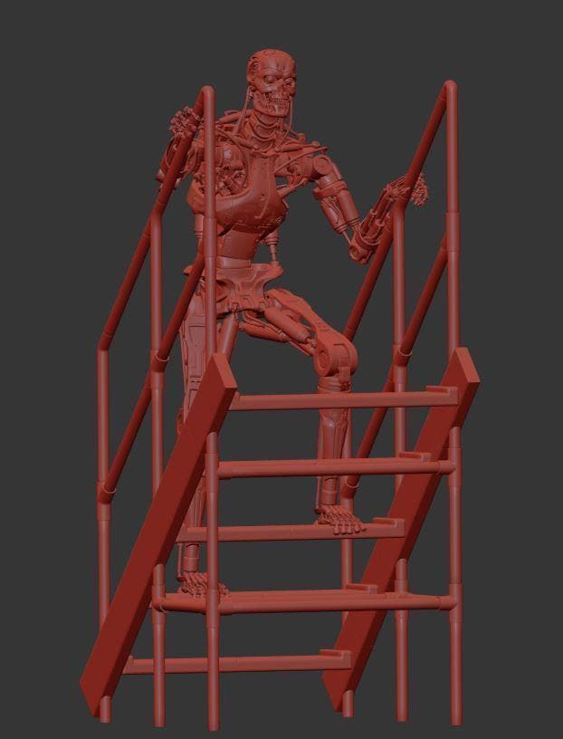 Terminator T800 Figure, 1:6 Scale (35cm/14 Inch), 3D Printed in Resin ...