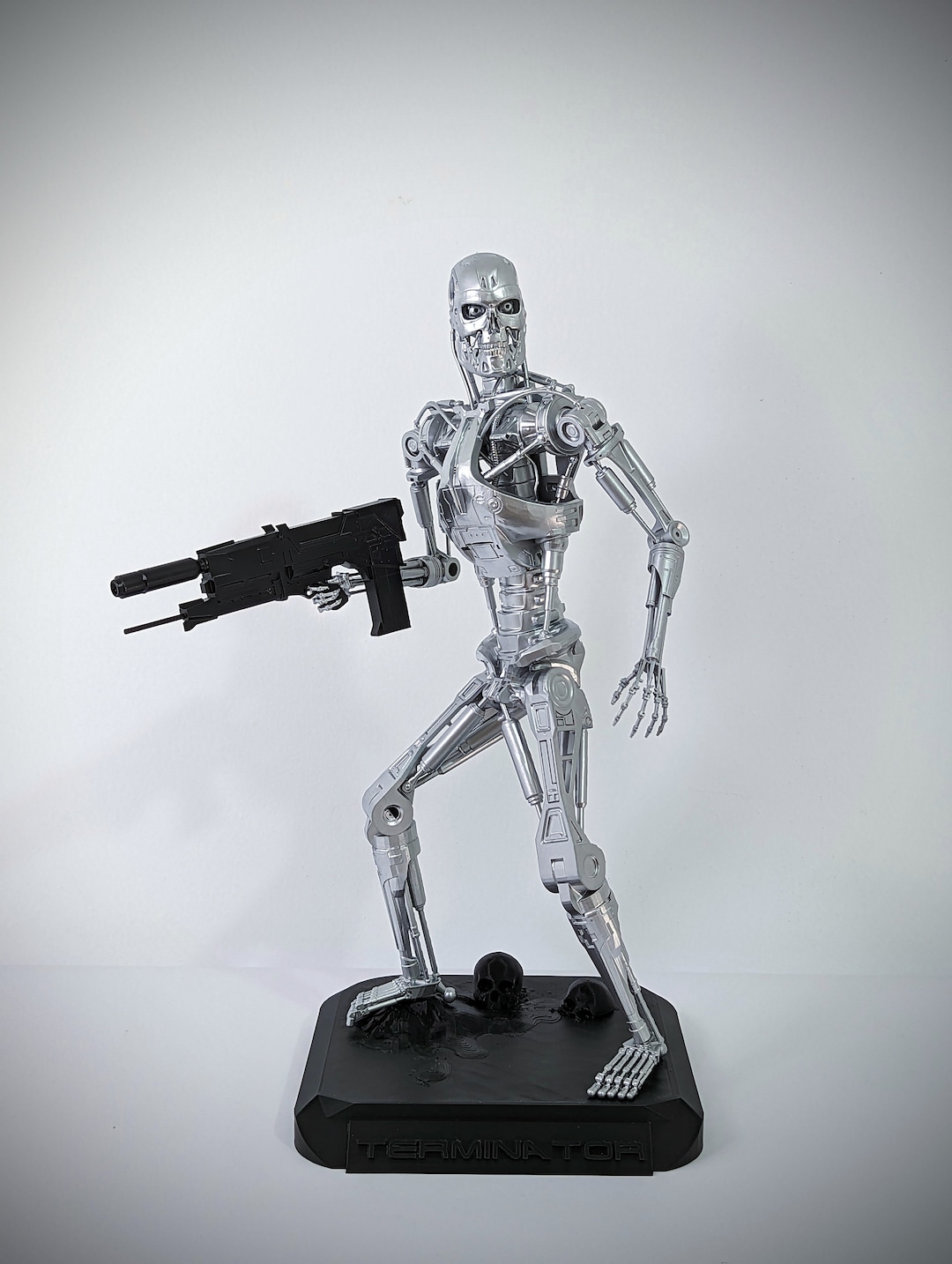 Terminator T800 Figure Printed in 3d Resin Base With Inscription and ...