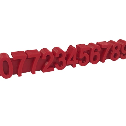 Number Tag Keyring Keychain 3D Printed Children Phone - Etsy