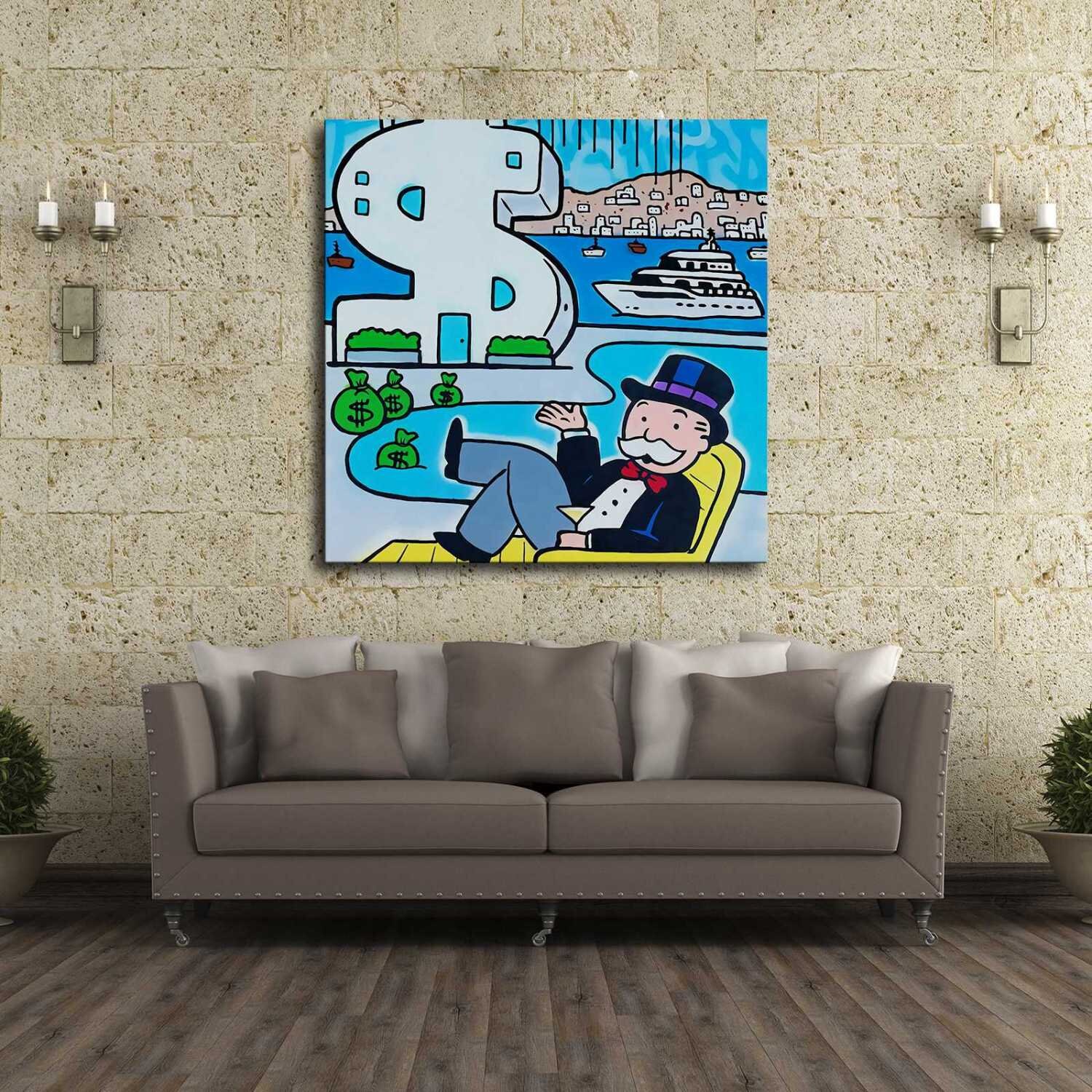 Alec Monopoly Minnie Mouse plants New HD print on Canvas ready to hang ...