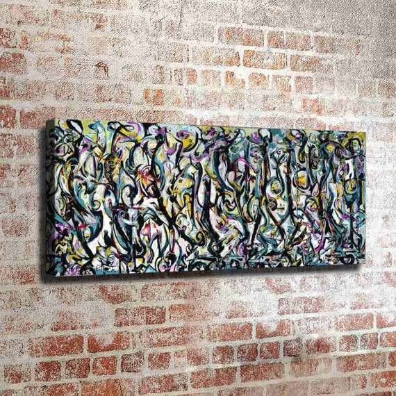 60x24 Inches Jackson Pollock mural 1943 New - Etsy