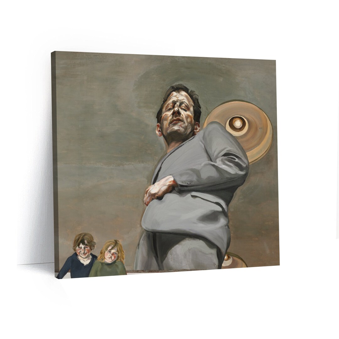 24x24 Inches Lucian Freud reflection With Two - Etsy