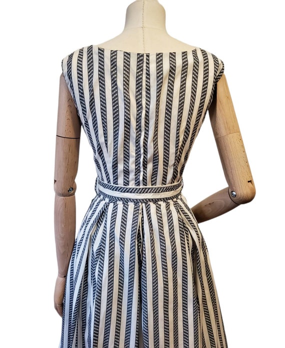 Vintage 1950s new look fit and flare dress 50s white … - Gem